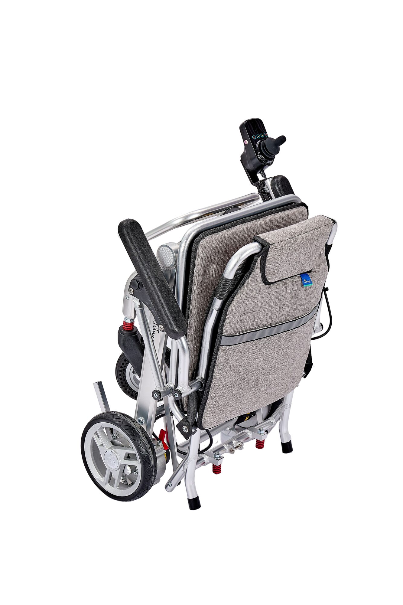 Lightweight Electric Transport Wheelchair - Grey